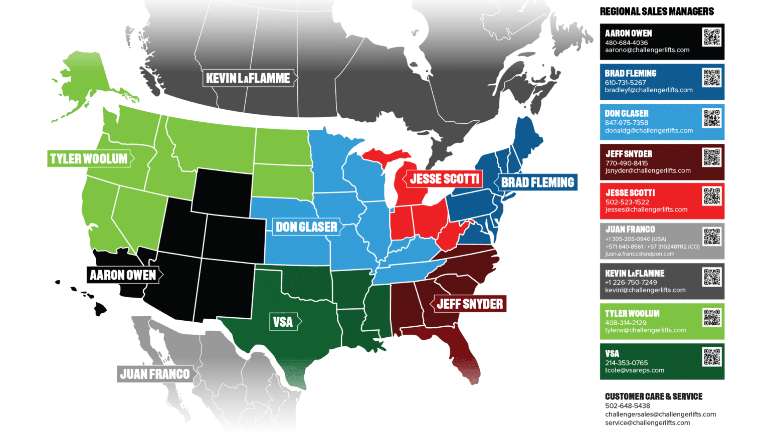 Find Your Sales Representative - Challenger Lifts