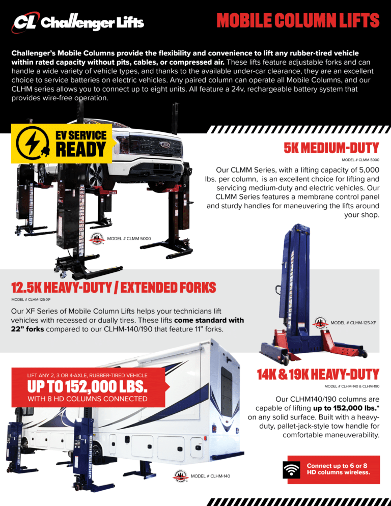 Mobile Column Car Lifts | Challenger Lifts